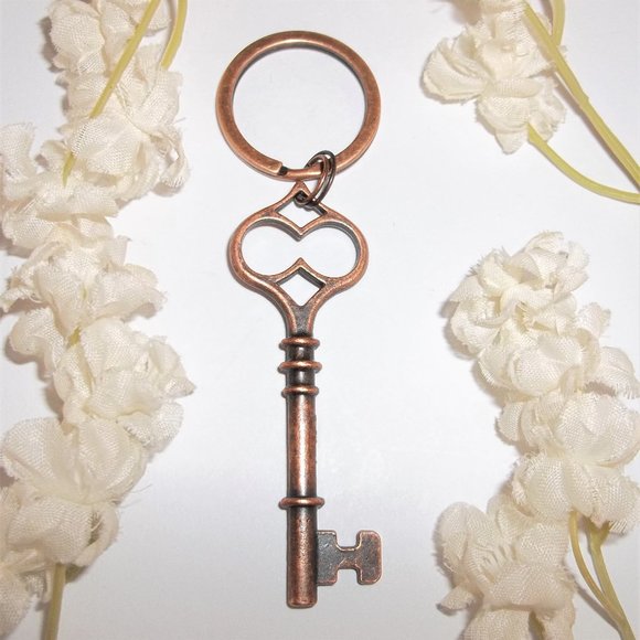 wvluckygirl | Accessories | Keychain Keyring Skeleton Key Keychain Boho ...